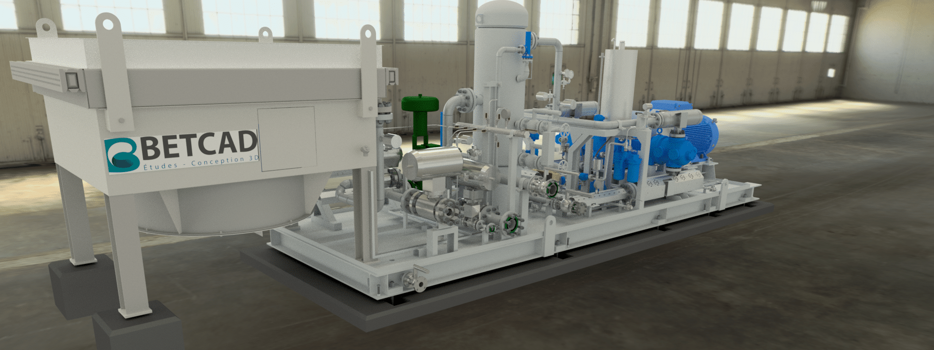 Skid de compression de gaz offshore - BETCAD